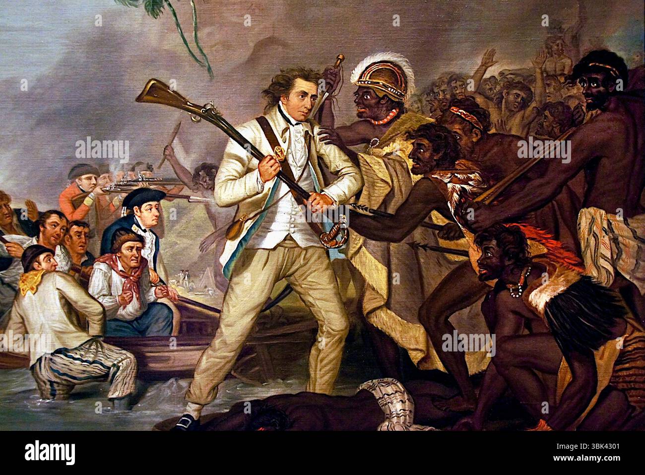 George Carter - Death of Captain James Cook - 1783 Stock Photo - Alamy