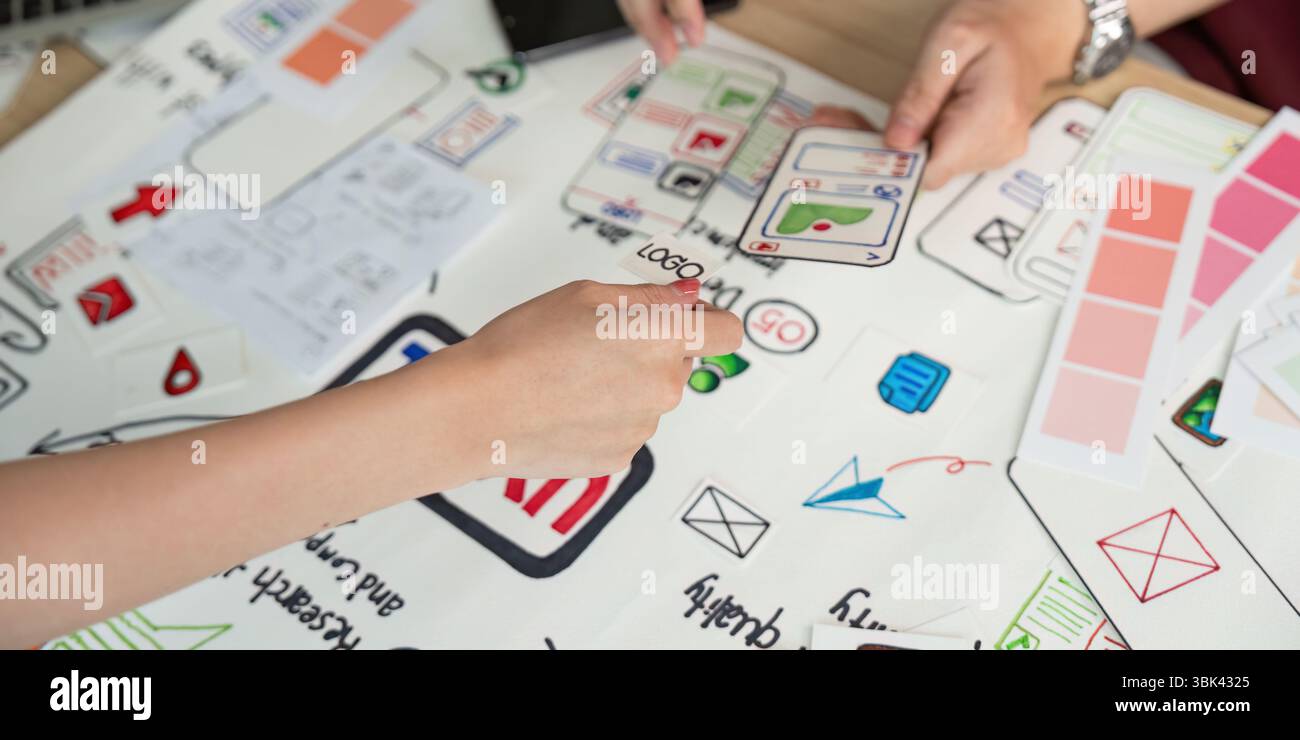 Ui ux design collaboration hi-res stock photography and images - Alamy