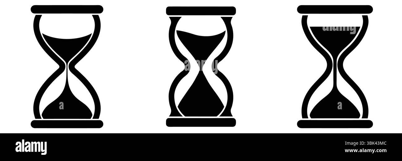 Hourglass Icons: Classic Time Measurement Symbols Stock Vector Image ...