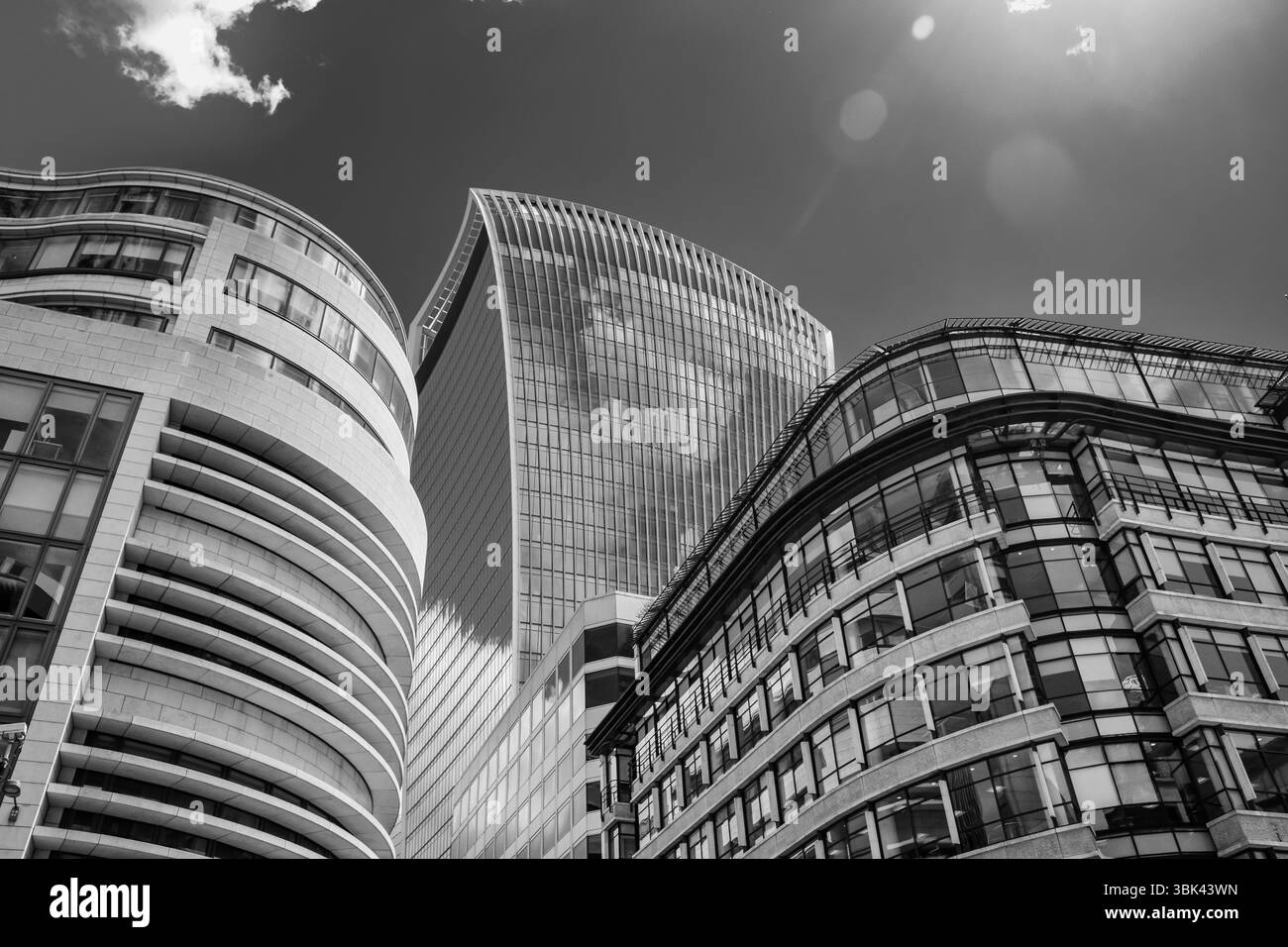 Low perspective of modern skyscrapers in London Stock Photo - Alamy