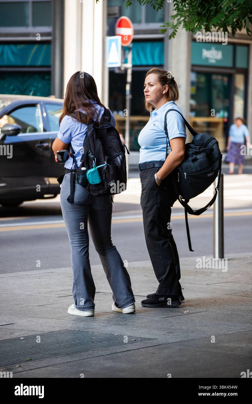 Two women in shirts hi-res stock photography and images - Alamy