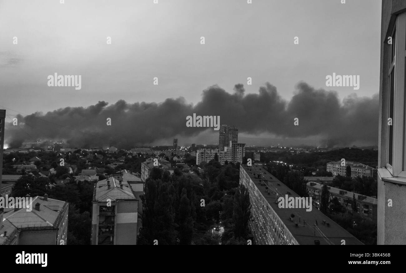 Smoke clouds in dark Black and White Stock Photos & Images - Alamy