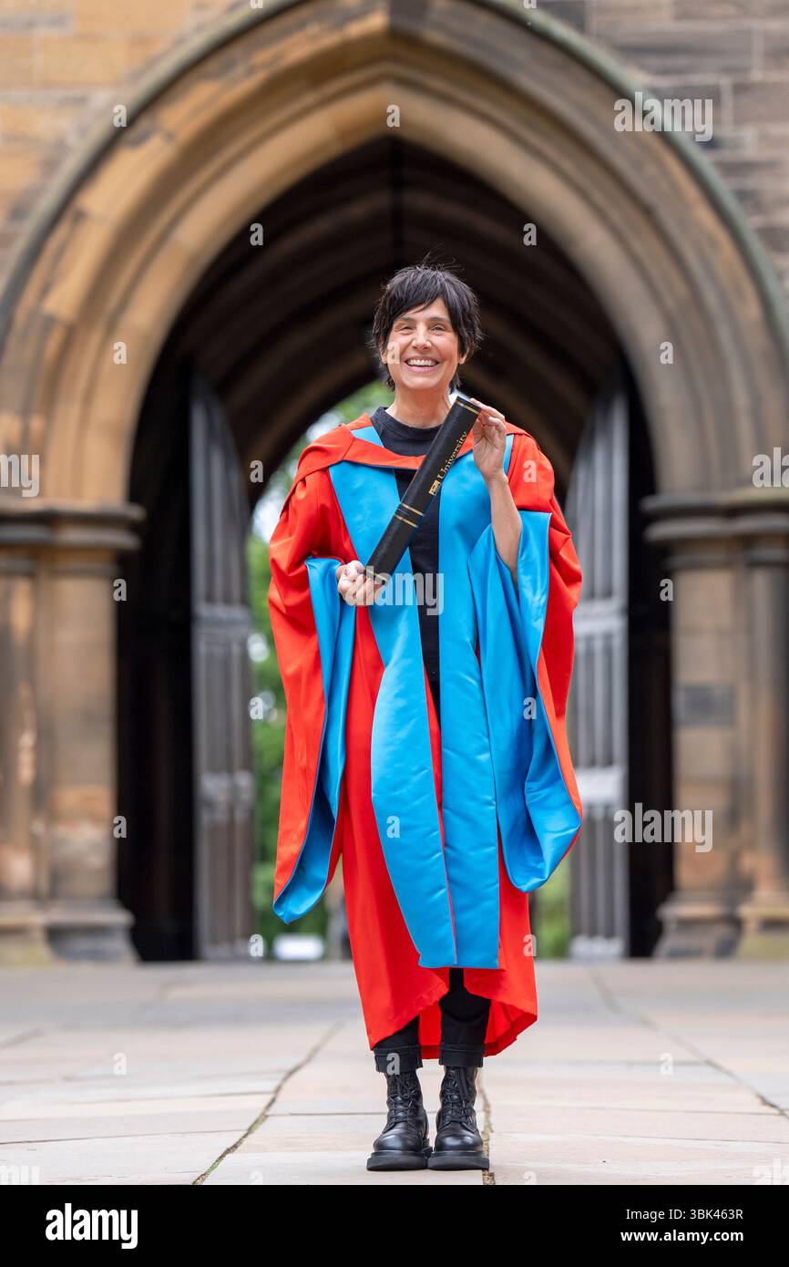 Musician Sharleen Spiteri after receiving a Doctor of Music (DMus) from ...