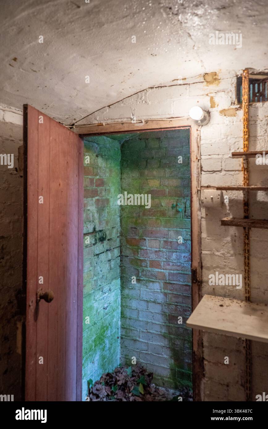 Original World War II air raid shelter in a garden, Oxford, UK Stock ...