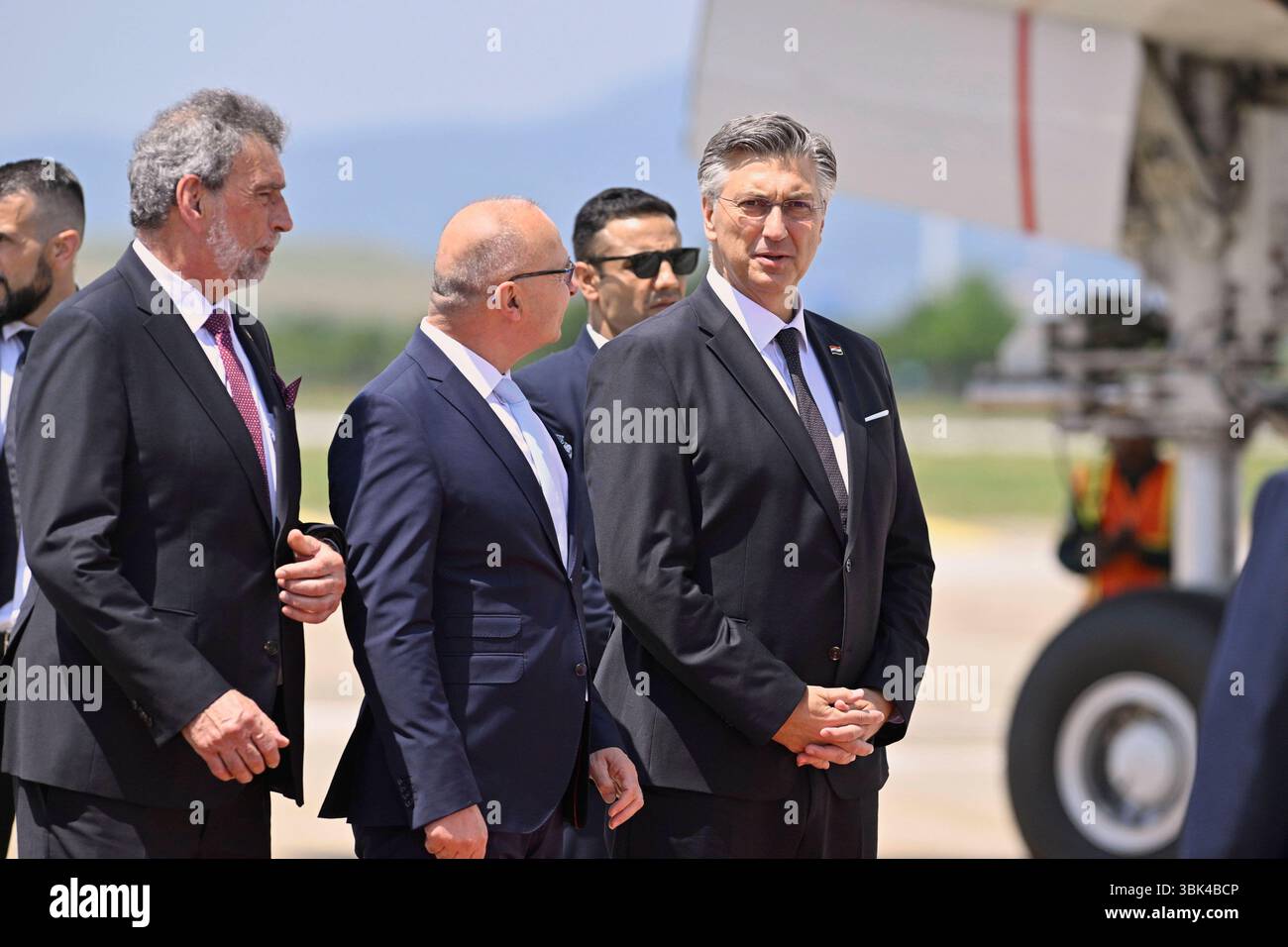 Croatia, Zagreb, 180625. Airport dr. Franjo Tudjman. Prime Minister of ...