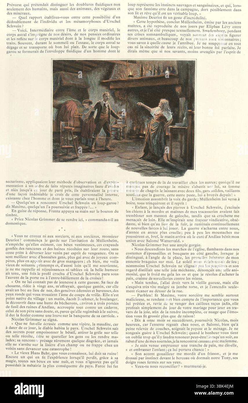 Witch cursing a man and his daughter, La Sorciere by Georges Montiere ...