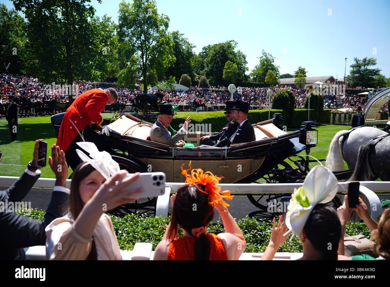 King Charles III, Queen Camilla, The Prince of Wales, Prince Saud bin Khalid Al-Saud arrive ...
