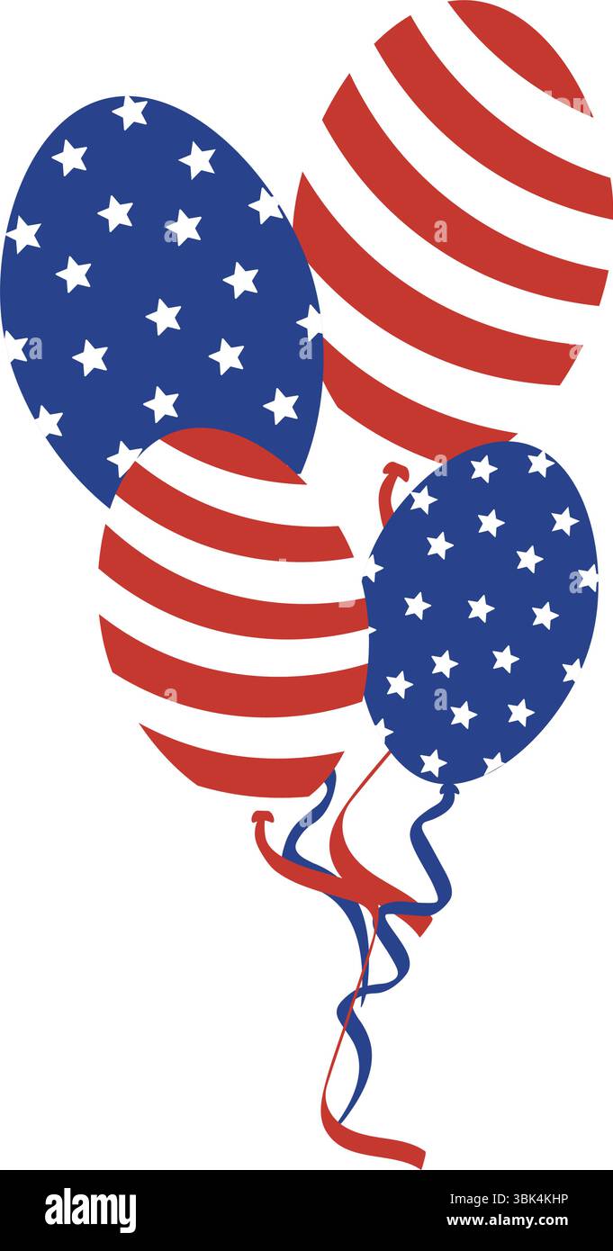 Patriotic parade us flag Cut Out Stock Images & Pictures - Alamy