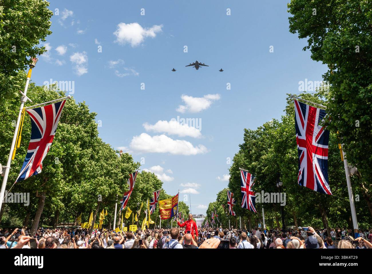 King's Birthday Flypast after Trooping the Colour 2025, in The Mall ...