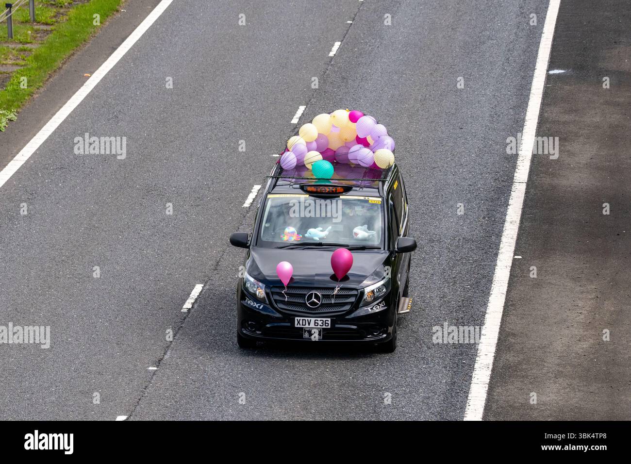 Fenwick, UK. 18th June, 2025. UK. Approximately 135 Glasgow taxis ...