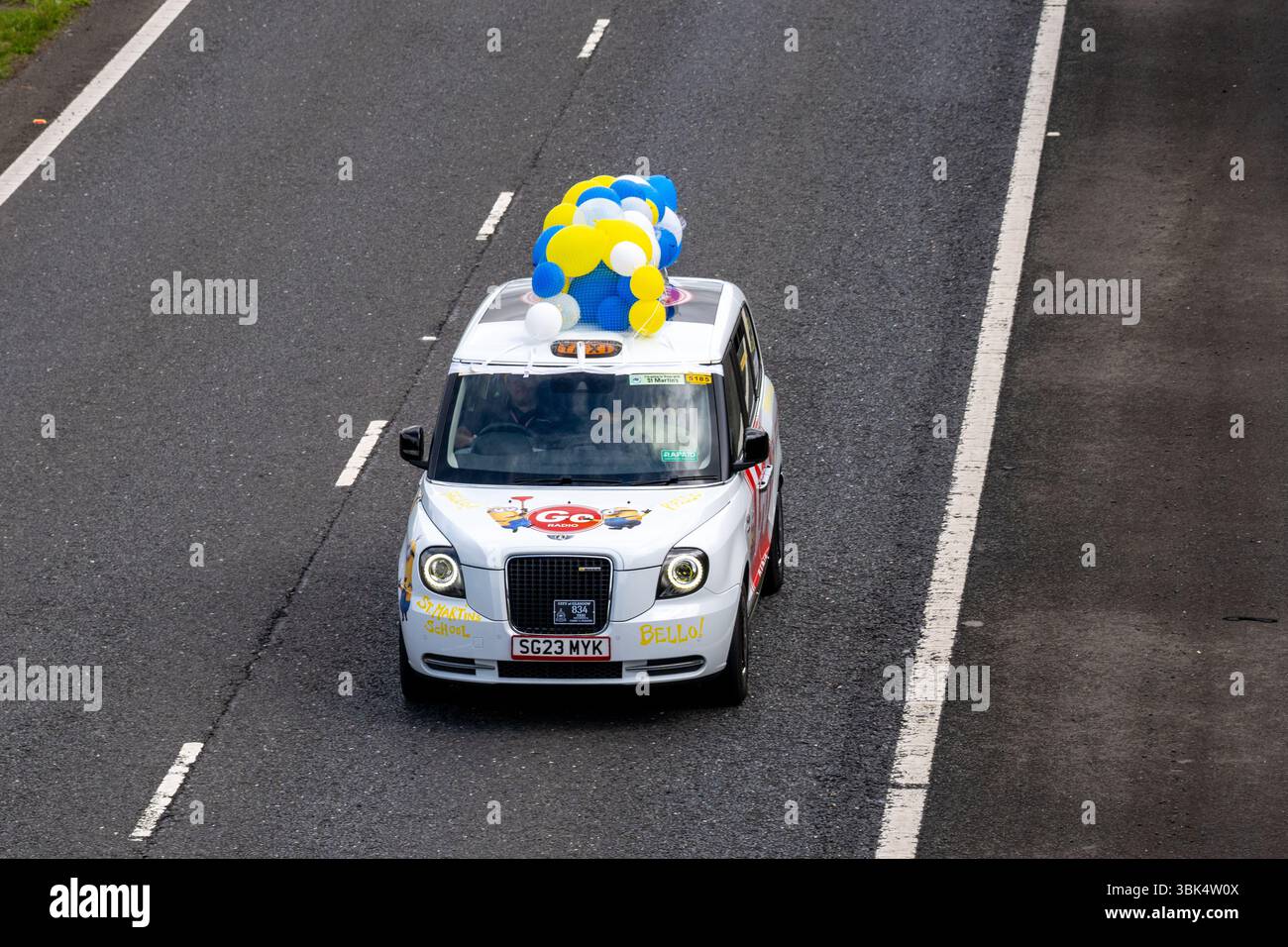 Fenwick, UK. 18th June, 2025. UK. Approximately 135 Glasgow taxis ...