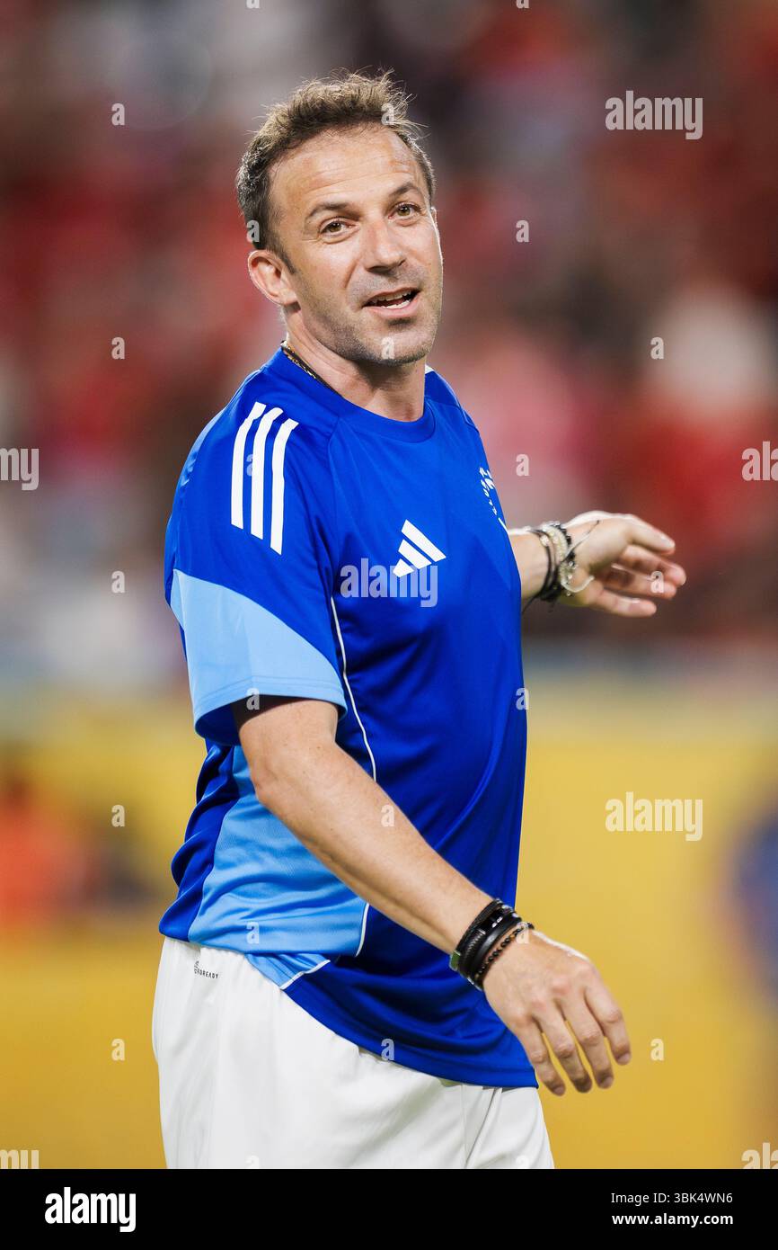 Alessandro Del Piero looks on during half time of the FIFA Club World ...