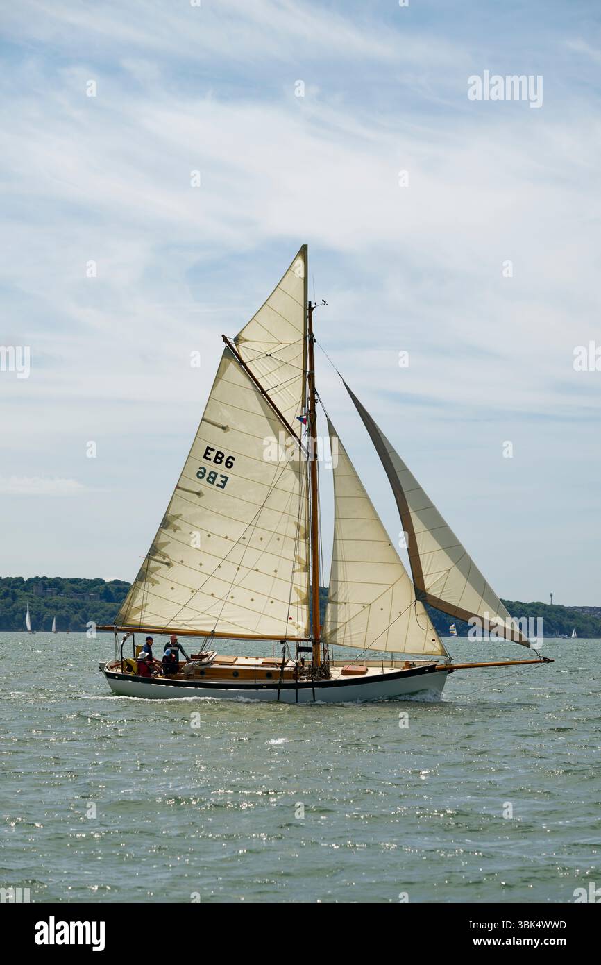 Ivy Green a Gaff Cutter Sailing Boat built at the Elephant Boatyard in ...