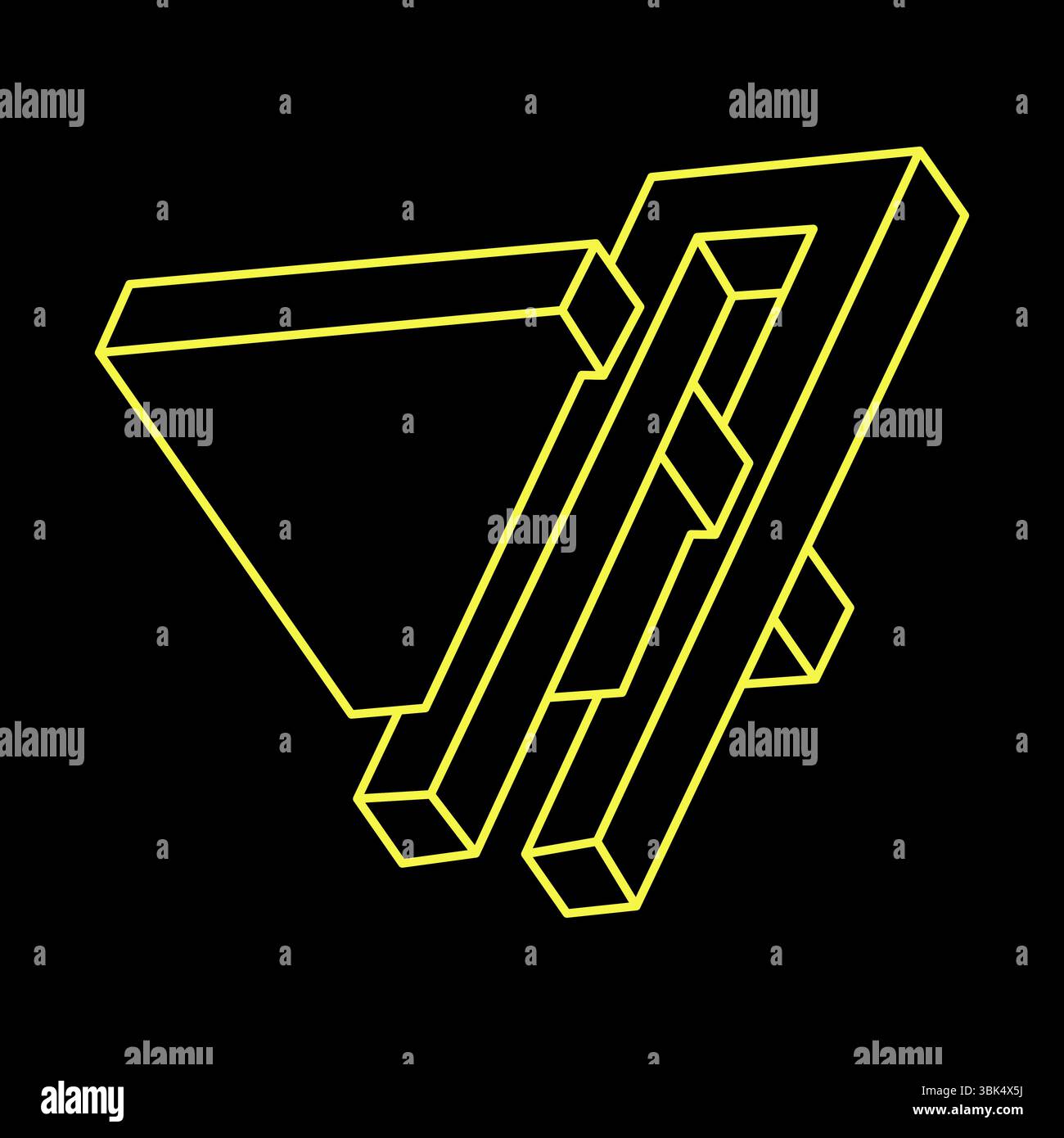 Impossible shapes. Sacred geometry. Optical illusion figures. Abstract ...
