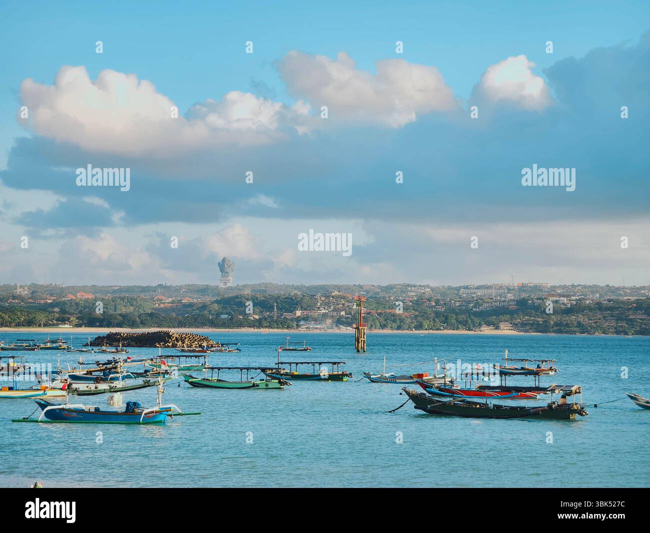 Jimbaran, Bali, Indonesia : Traditional fishing boats anchored in ...