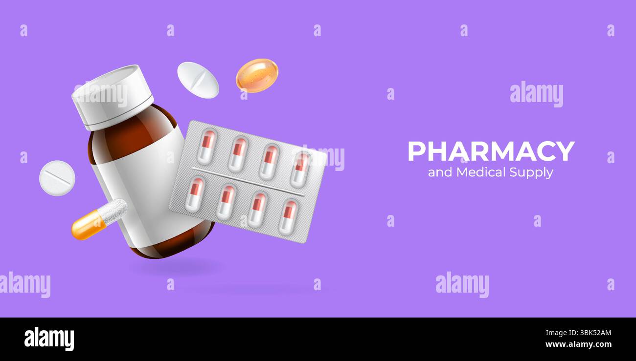 Pill pack pharmacy Stock Vector Images - Alamy