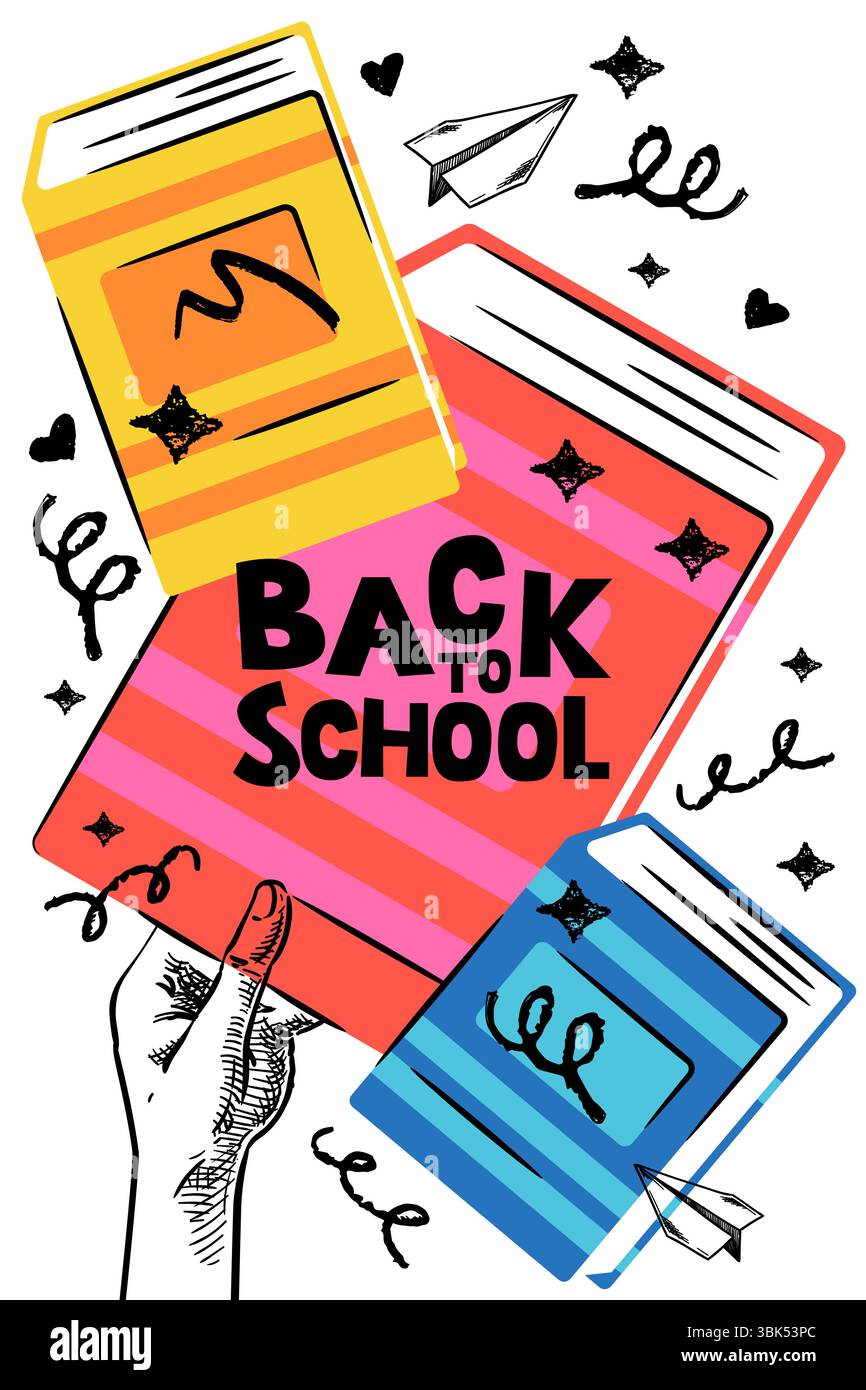 Banner back school concept Cut Out Stock Images & Pictures - Alamy