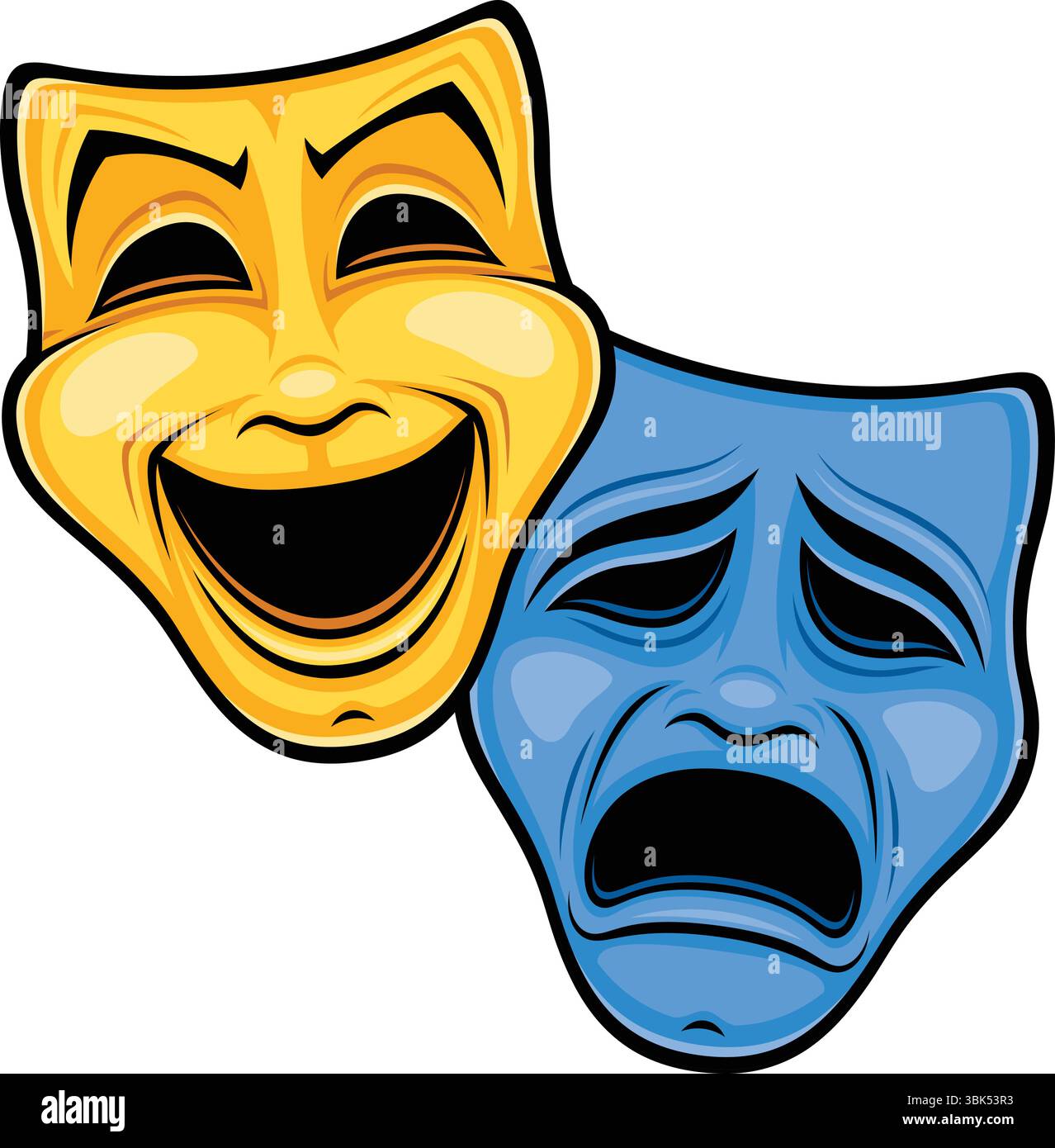 Classic Comedy And Tragedy Theatrical Masks Stock Vector Image & Art ...