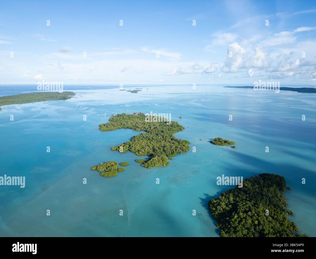 Maratua, Indonesia: Aerial drone view of islands inside the Maratua ...