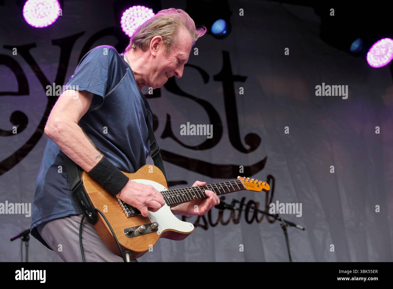 Bruce Watson of Big Country at Weyfest festival, Tilford, Surrey, UK ...