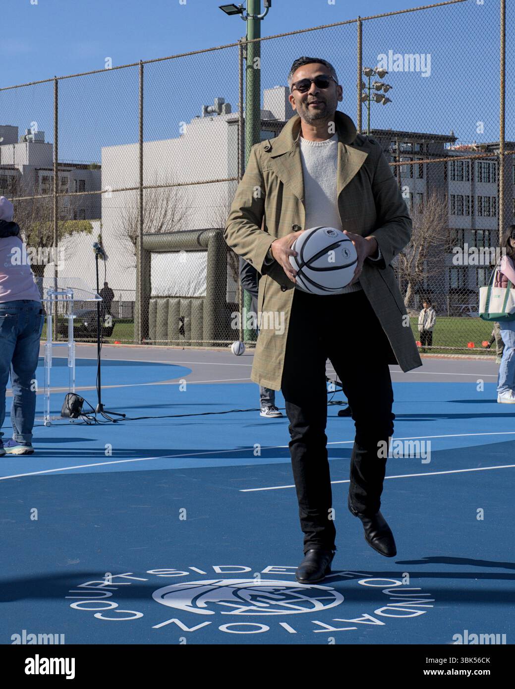 Victor Solomon, artist and founder of the Courtside Foundation, visited ...