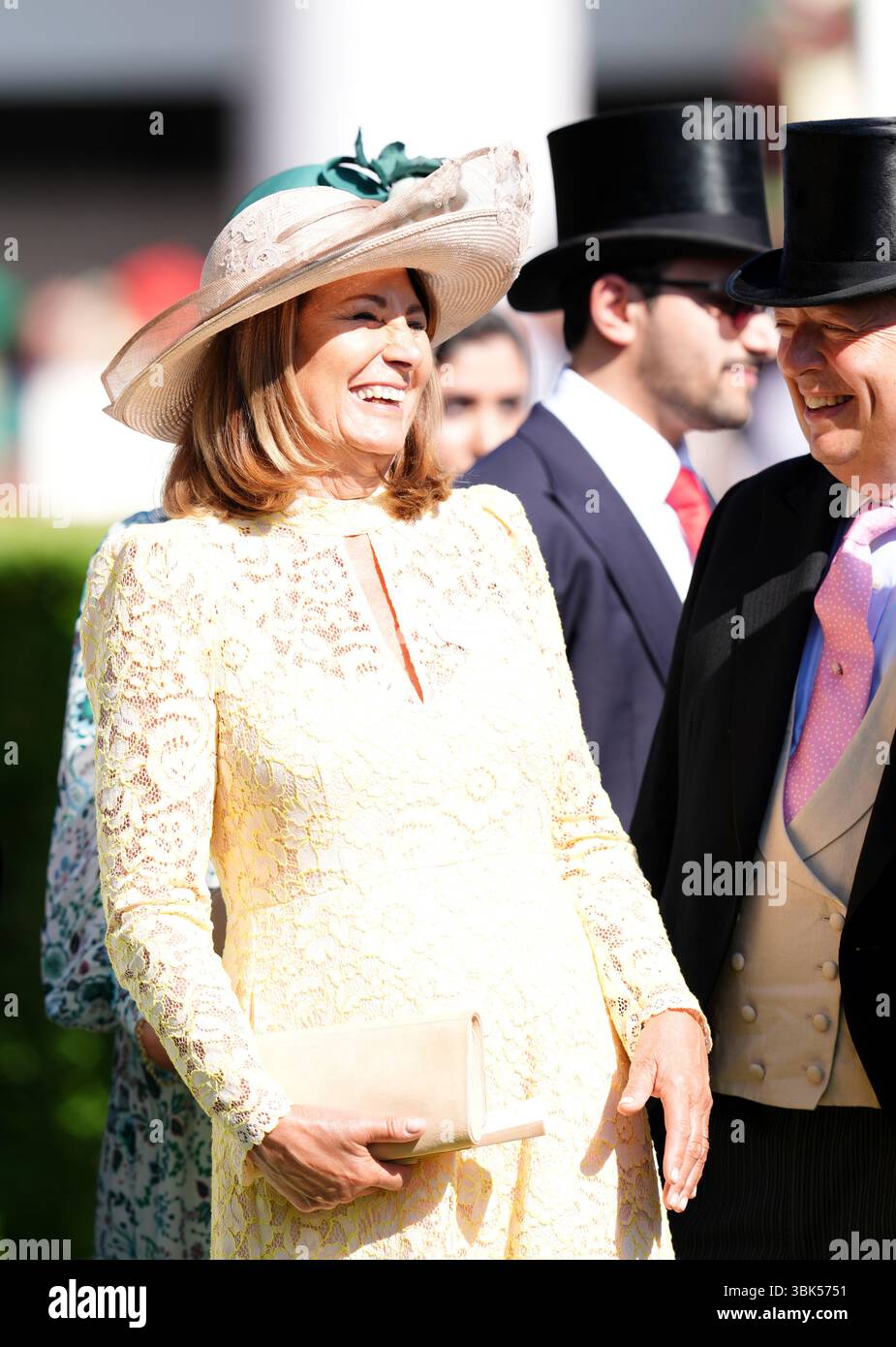 Carole Middleton in the parade ring on day two of Royal Ascot at Ascot ...