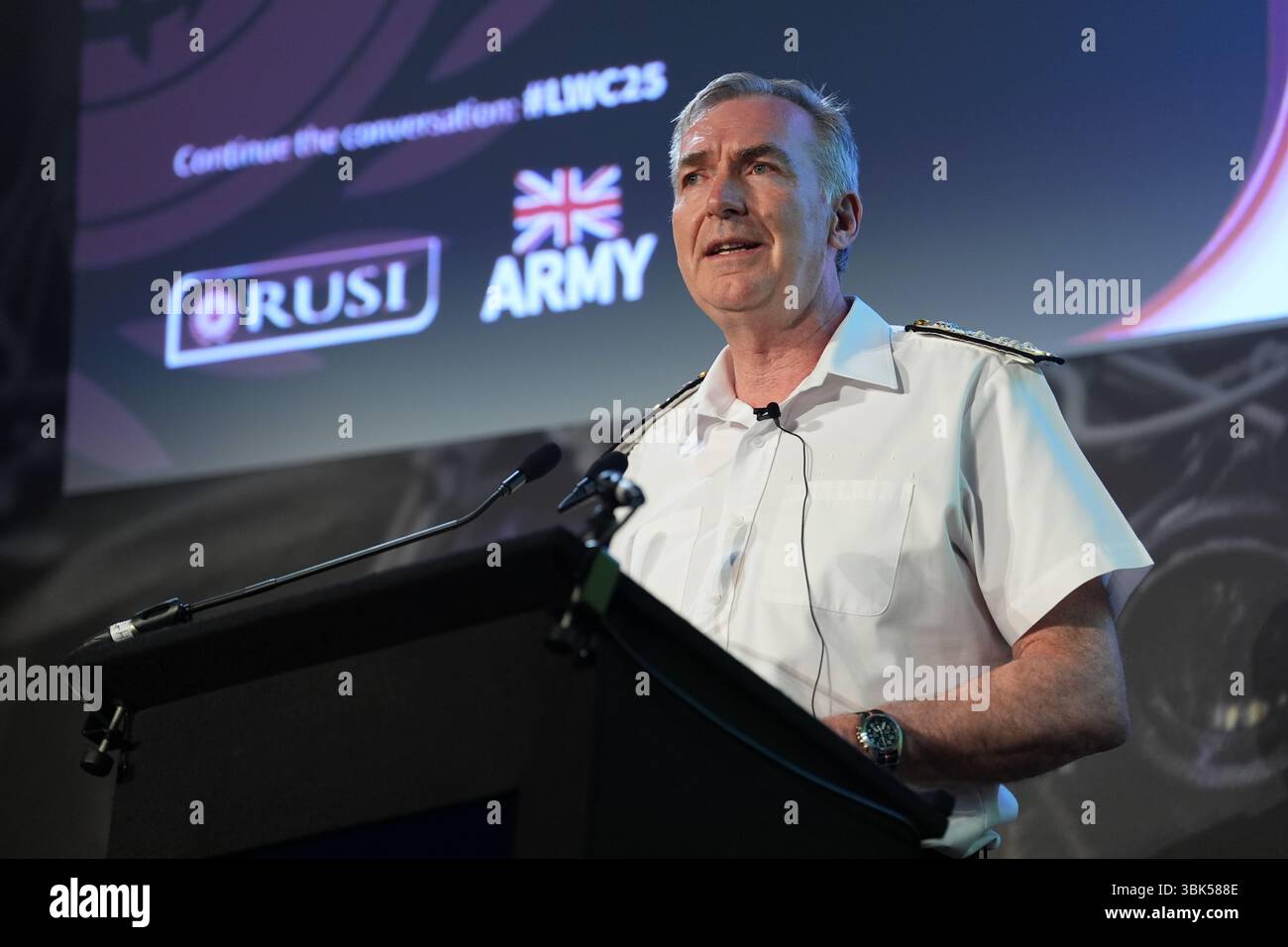 Chief of the Defence Staff, Admiral Sir Tony Radakin, delivers a speech ...