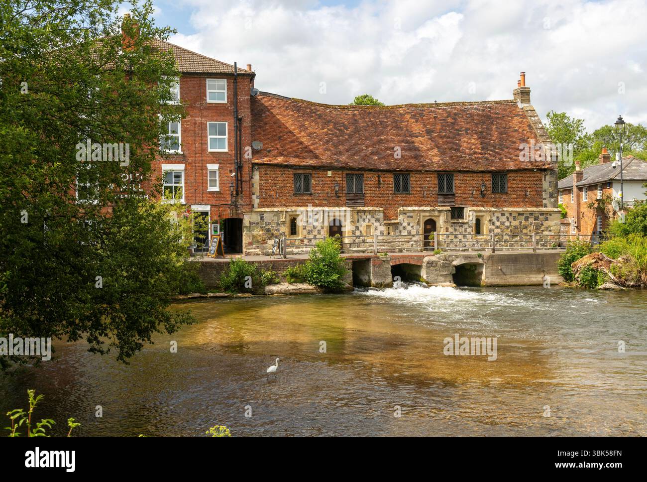 Historic buildings Old Mill Harnham, River Avon, Harnham, Salisbury ...