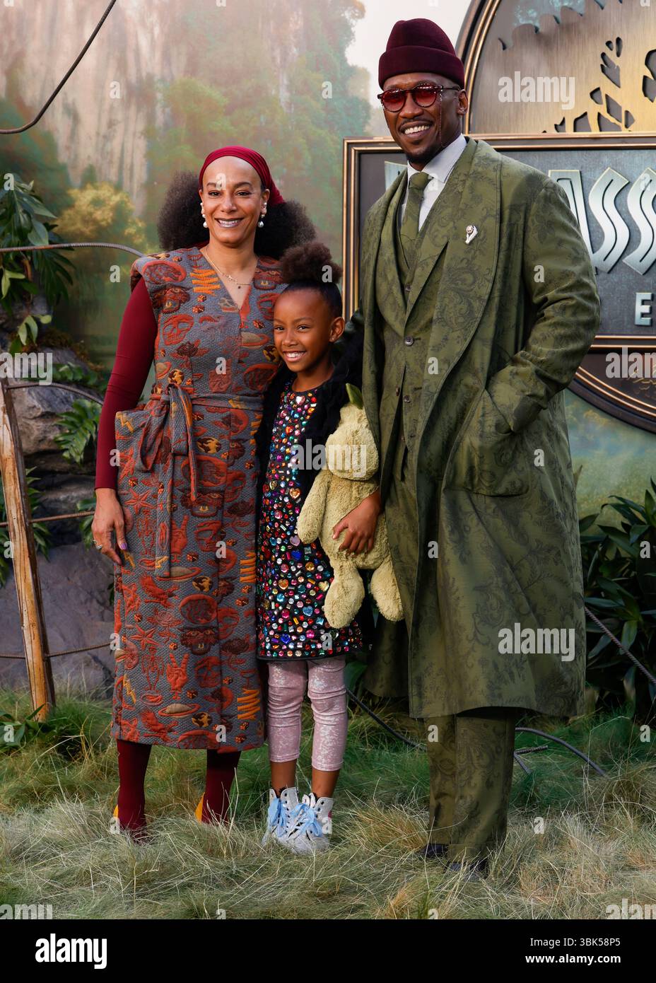 Amatus Sami-Karim, Bari Ali and Mahershala Ali attend the Jurassic World Rebirth World Premiere ...