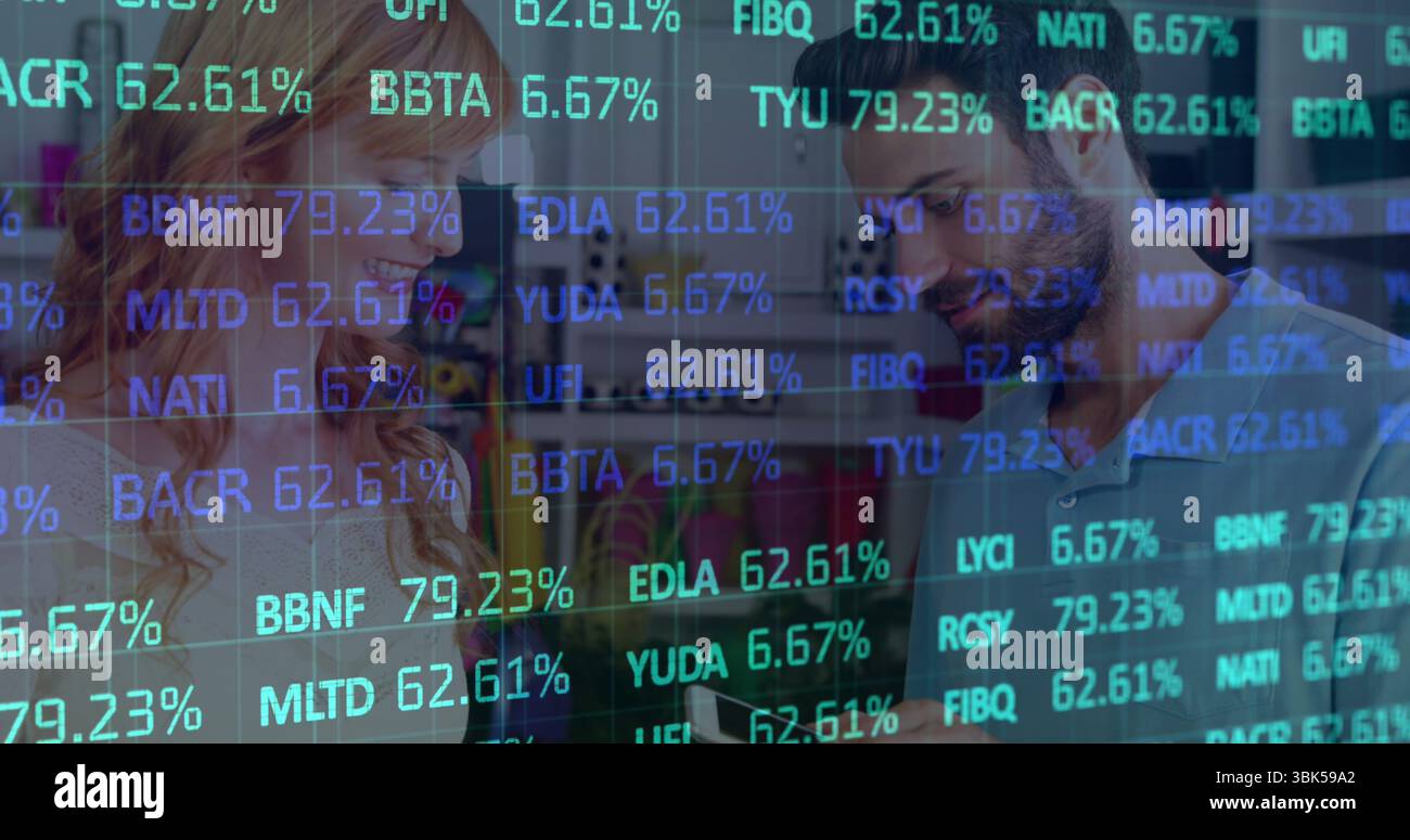 Scrolling stock ticker overlay hi-res stock photography and images - Alamy