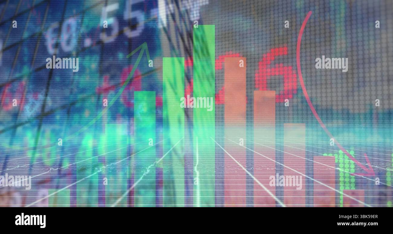 Displaying vertical bars rising from grid plane in trading dashboard ...