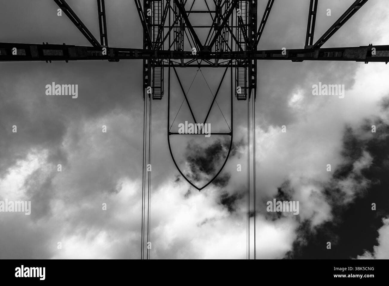 pylons for the passage of the cableway leading to the Rosetta refuge in ...