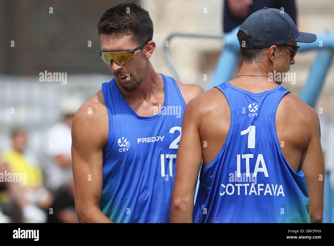 Gianluca Dal Corso and Samuele Cottafava during the CEV Beach Volley ...