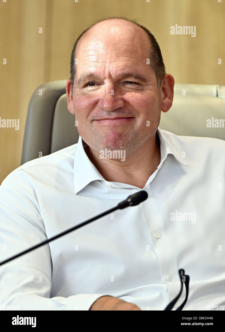 Brussels, Belgium. 18th June, 2025. Bruxelles-Brussel mayor Philippe ...