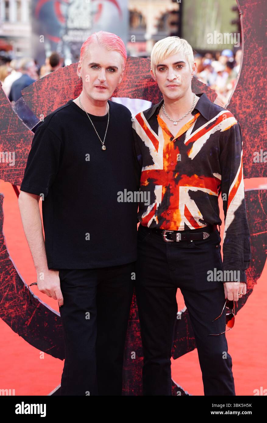 Gareth Pugh (left) and Carson McColl arriving at the 28 Years Later ...