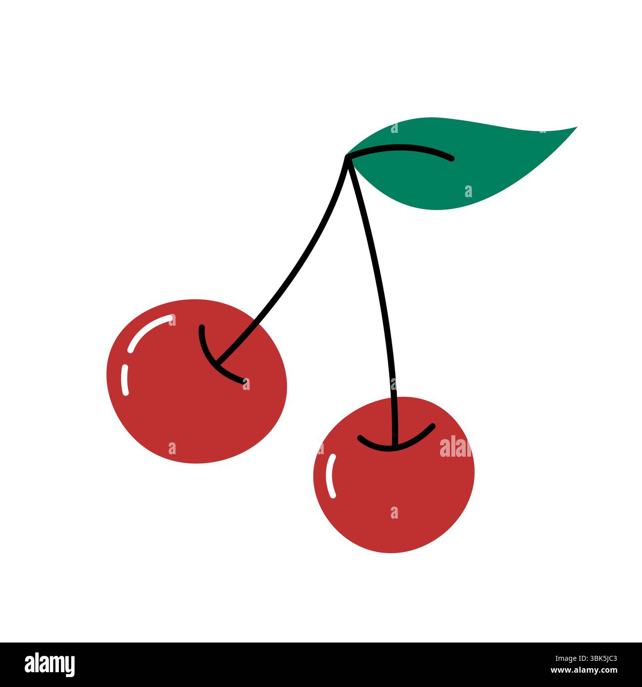 Summer fresh berries cherries Stock Vector Images - Alamy