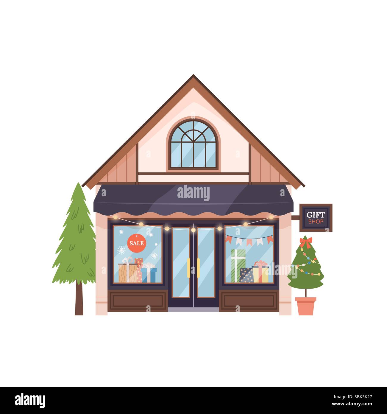Holiday Gift Shop Facade. Vector Stock Vector Image & Art - Alamy