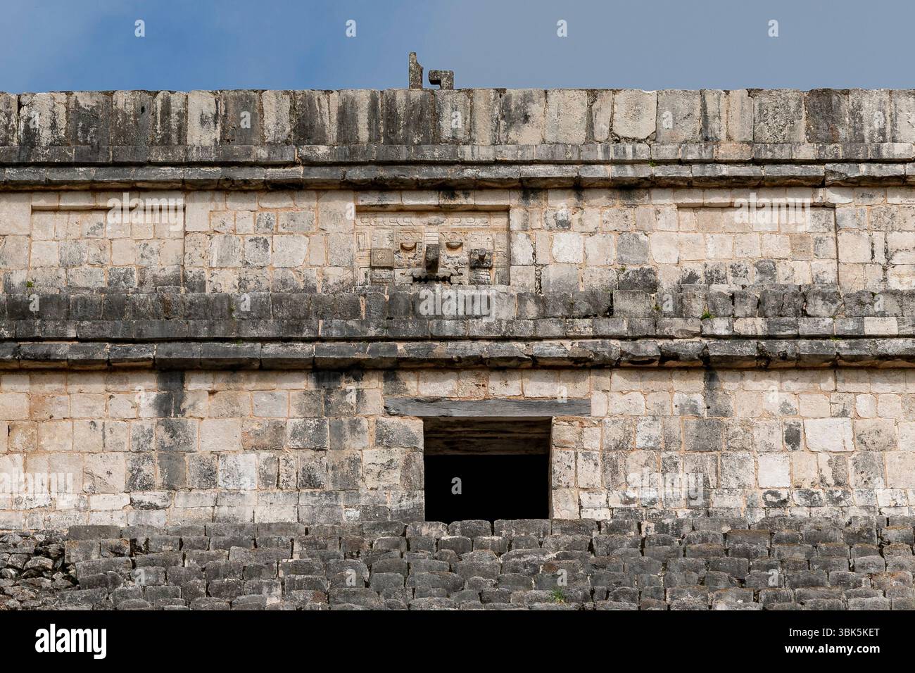 El Castillo Kukulcan Pyramid stone temple structure with carved details ...