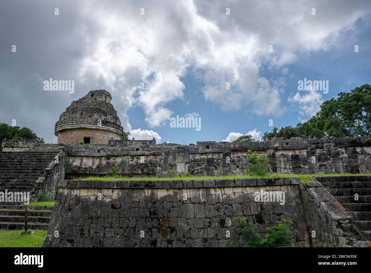 The Caracol circular observatory tower with stone architecture and ...