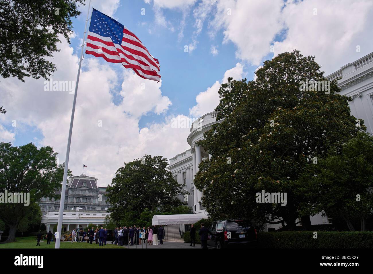 A new flag pole on the South Lawn of the White House, Wednesday, June ...