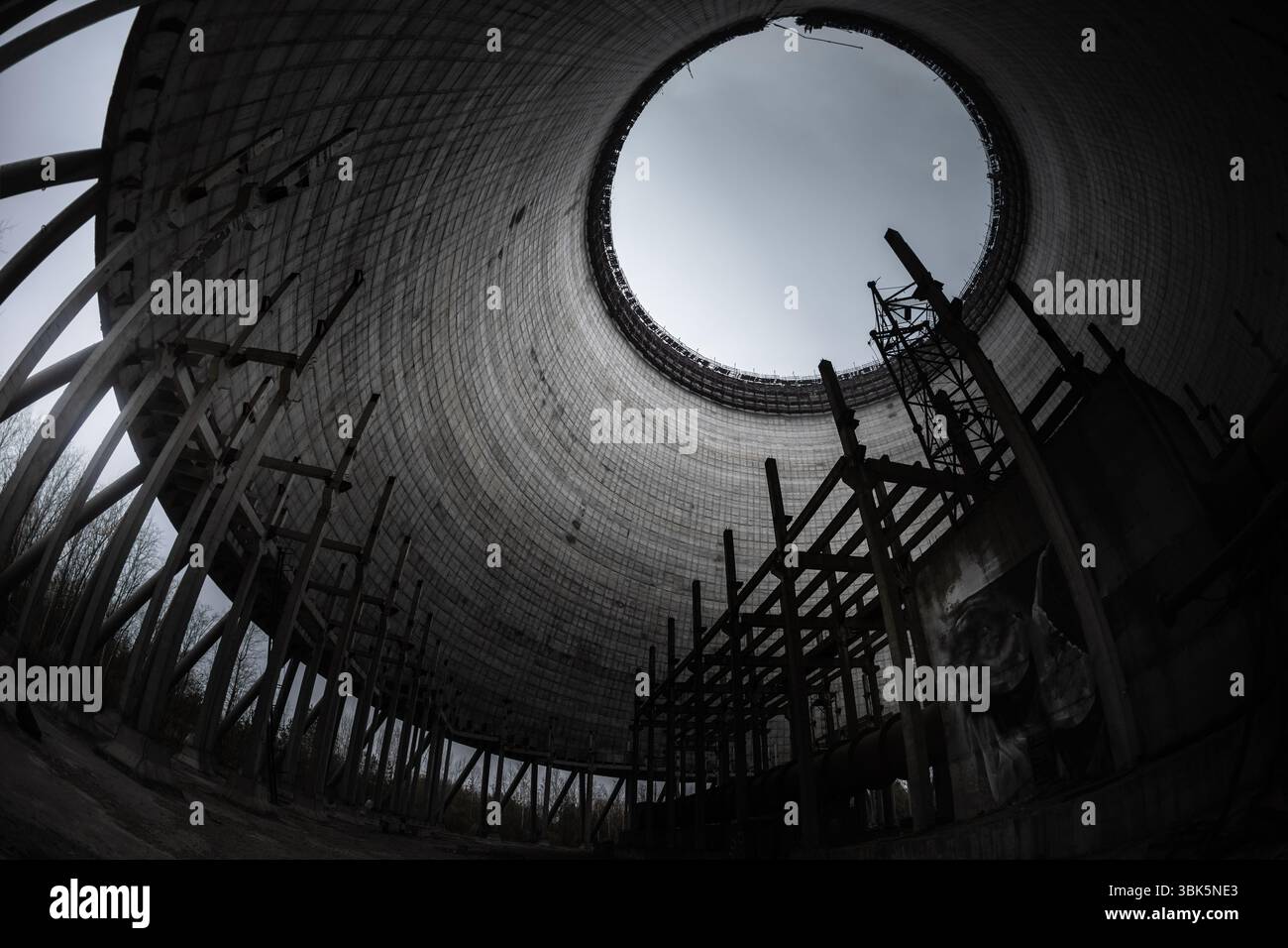 Cooling Tower of Reactor Number 5 In at Chernobyl Nuclear Power Plant ...