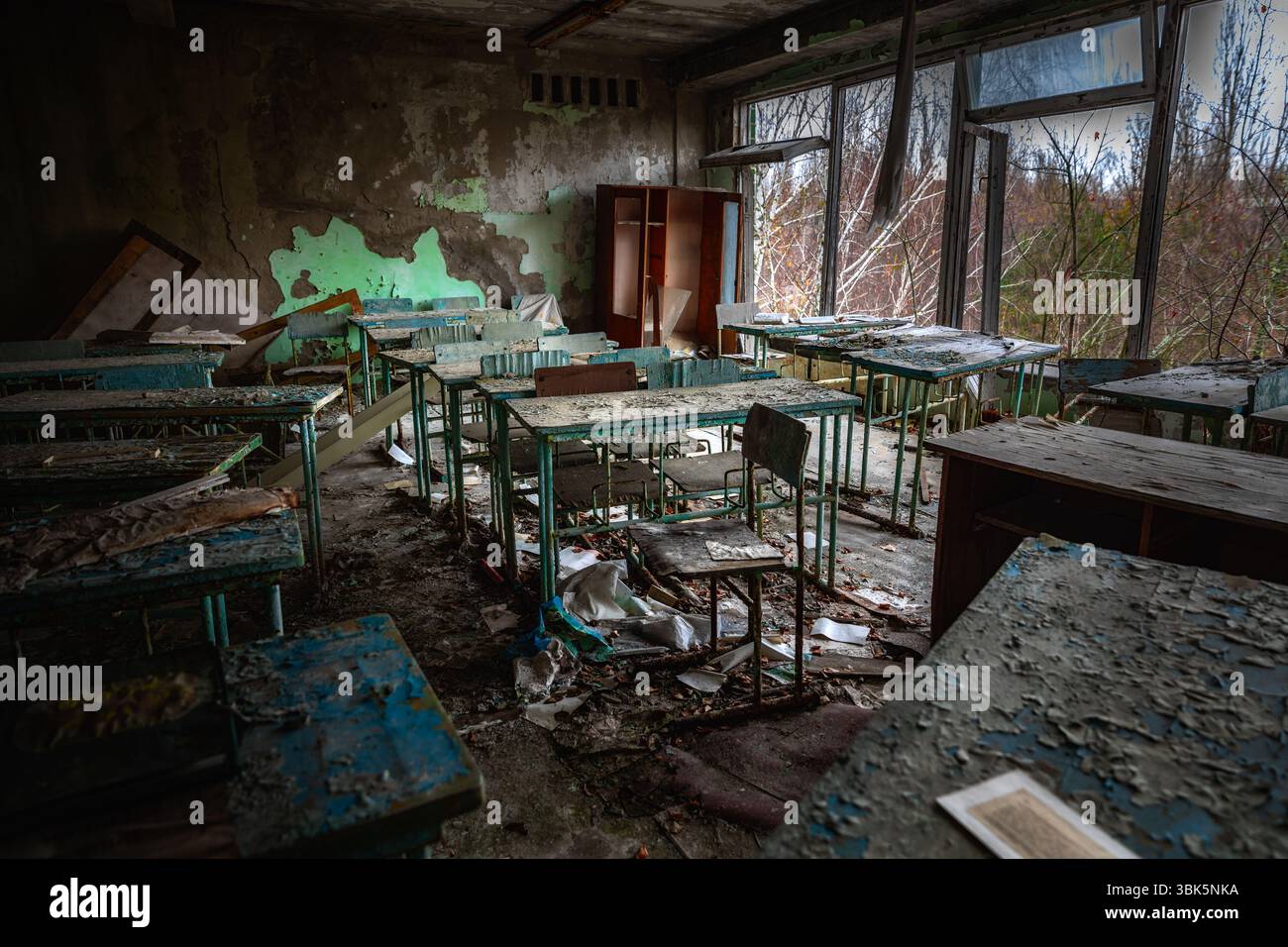 Abandoned Classroom in School number 5 of Pripyat, Chernobyl Exclusion ...