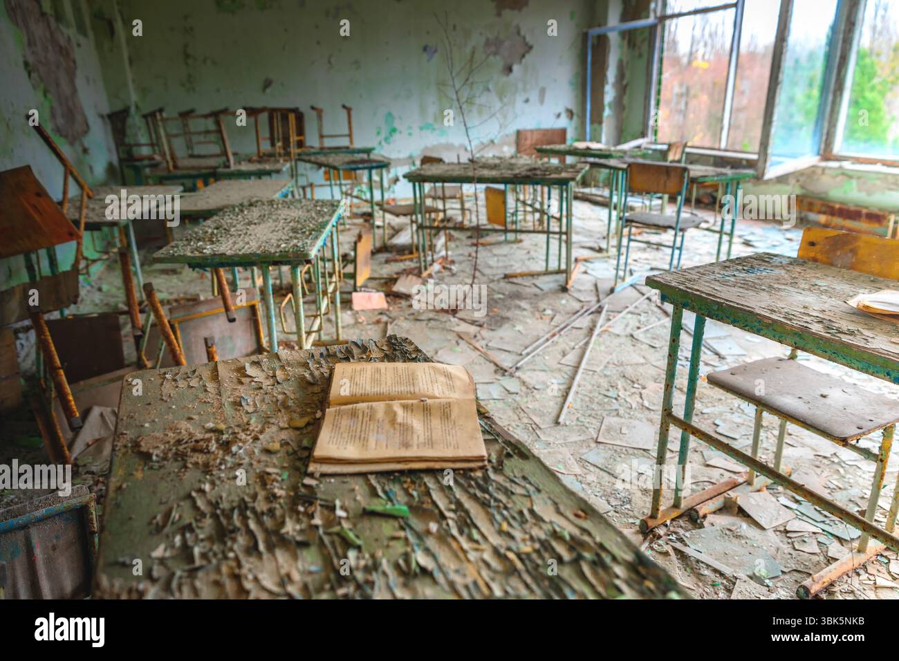 Abandoned Classroom in School number 5 of Pripyat, Chernobyl Exclusion Zone 2019 photo Stock ...