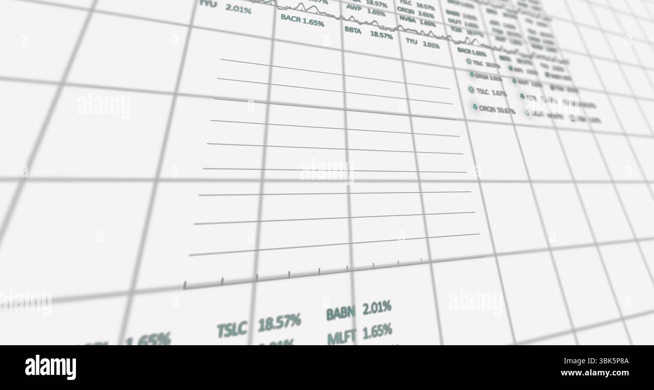Displaying 3D wireframe grid showing alphanumeric codes in virtual data ...