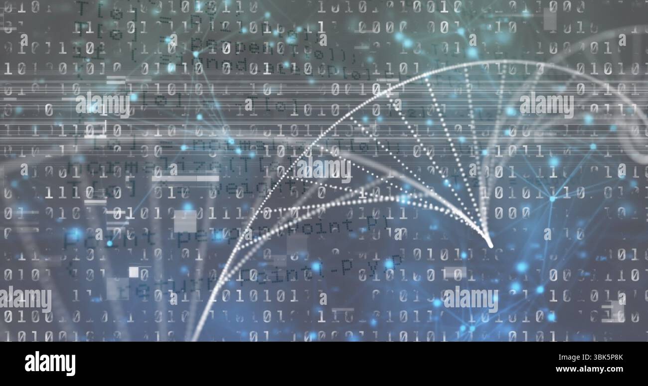 Sweeping white dotted data hi-res stock photography and images - Alamy