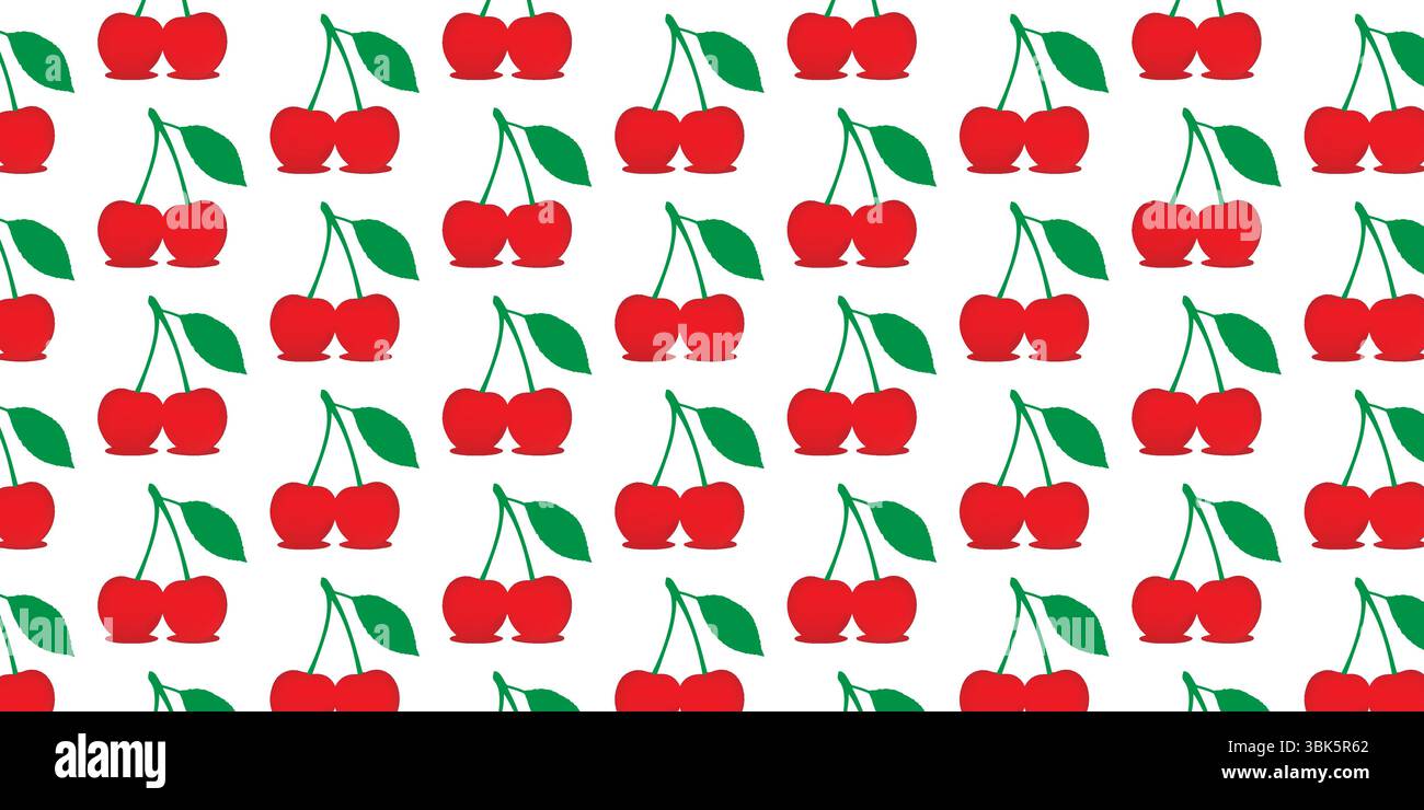 Seamless pattern cherry berries Stock Vector Images - Alamy