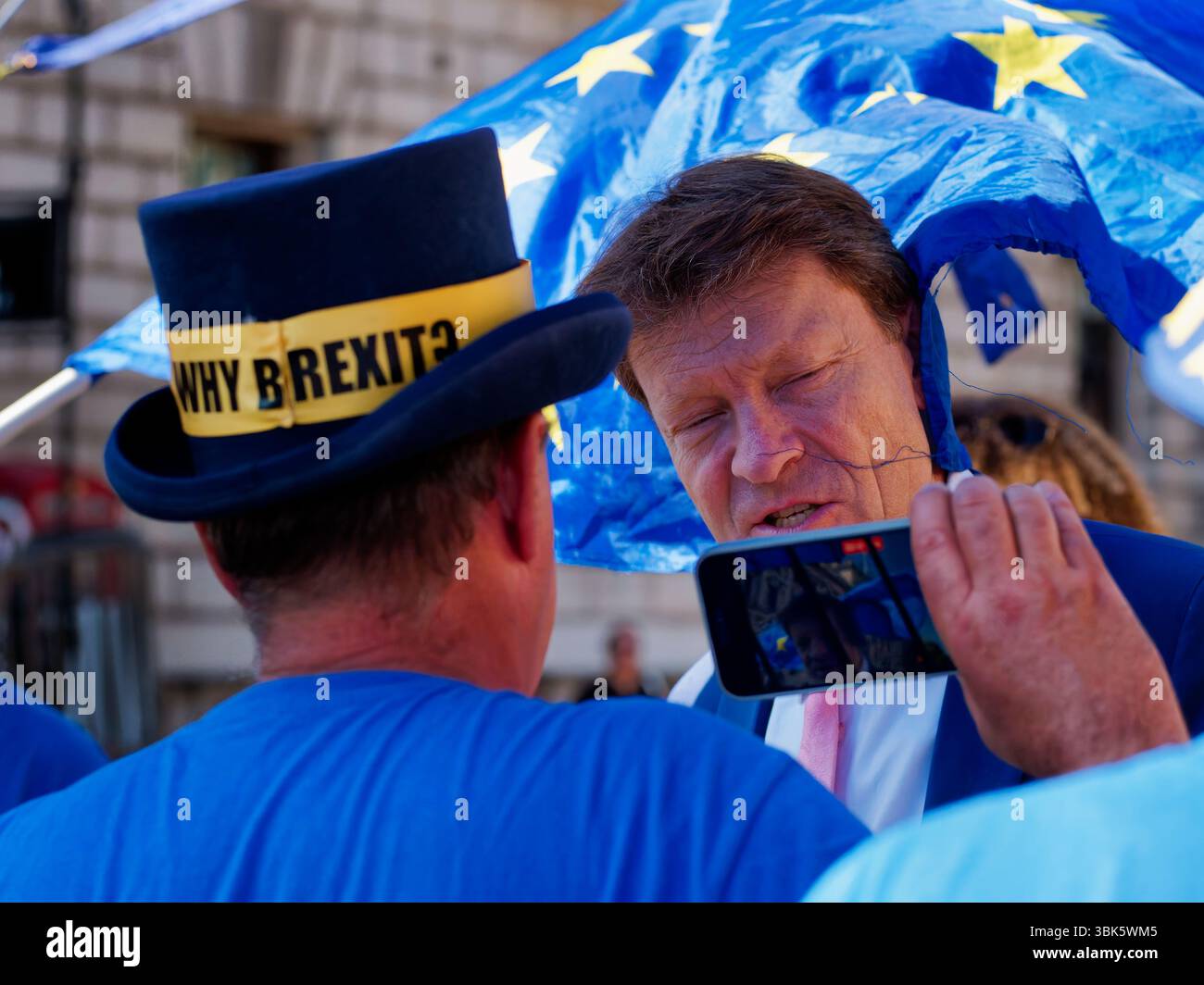 London 18th June 2025. Anti-Brexit activist Steve Bray and Deputy ...
