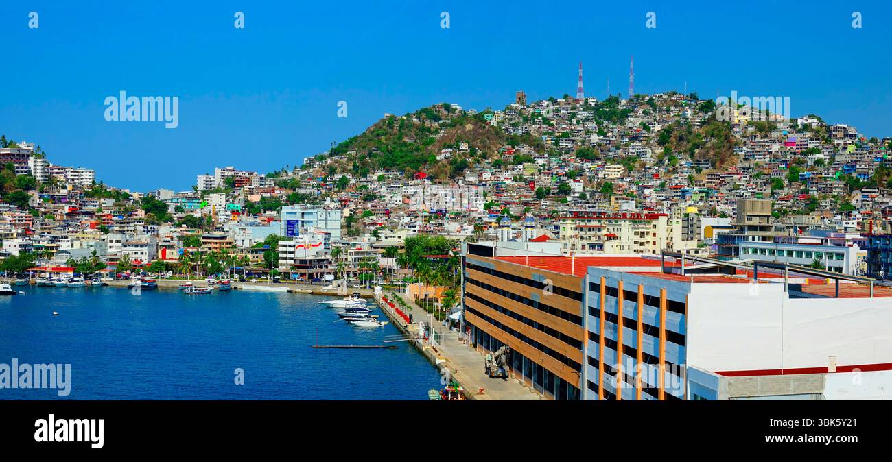 Acapulco Mexico Bay with Skyline Guerrero Pacific Ocean Coast Sierra ...