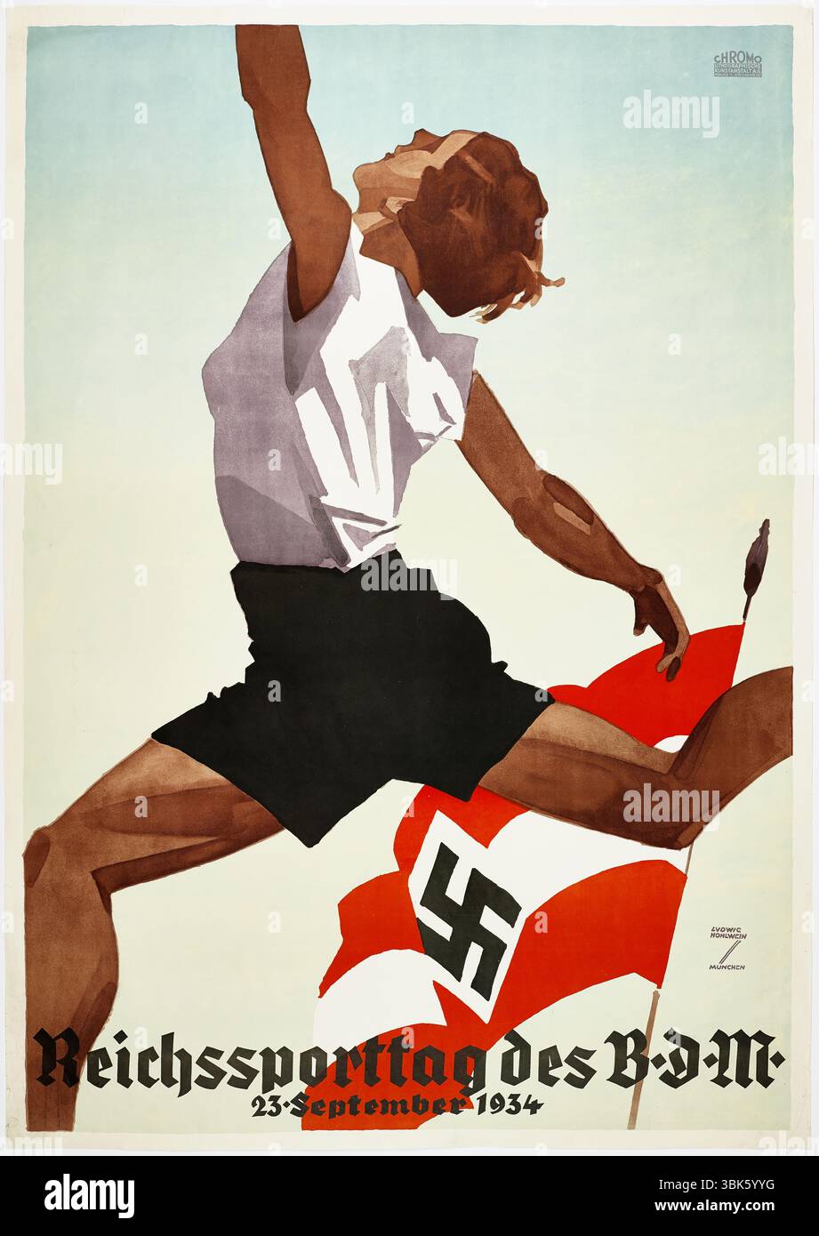 Vintage German Propaganda Poster : "League of German Girls' National ...