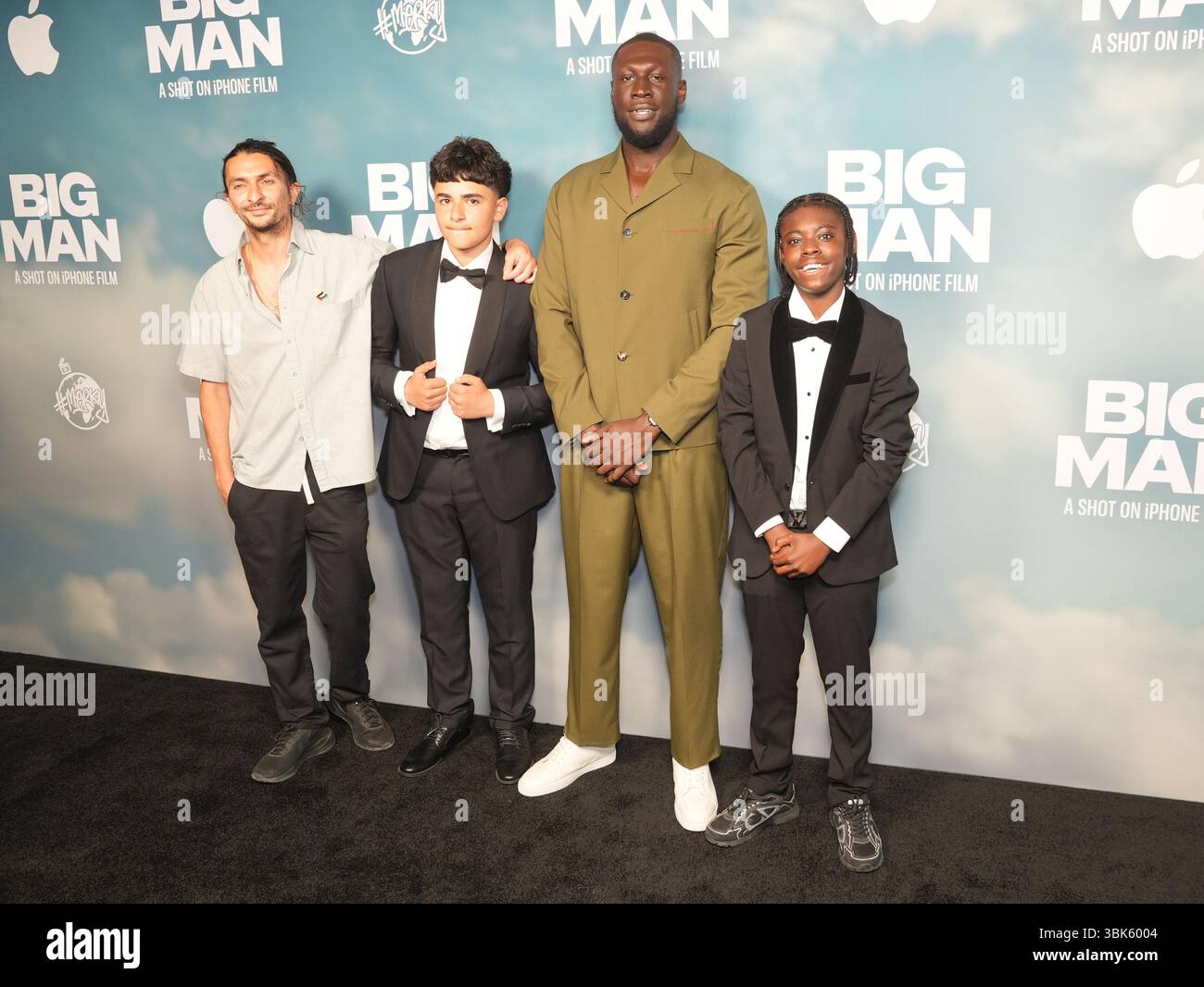 (second left to right) Klevis Brahja, Stormzy, and Jaydon Eastman ...